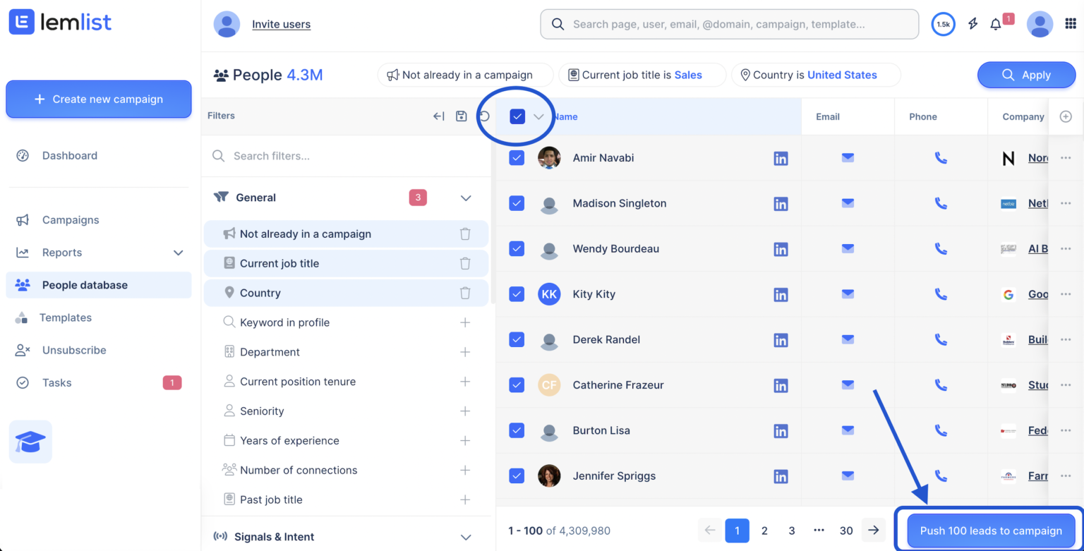 lemlist People database - lemlist academy